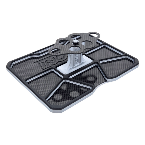 INOV8 3DX Carbon 1/10th Onroad Shock/Diff Rebuild Stand - Silver - RC MAKER