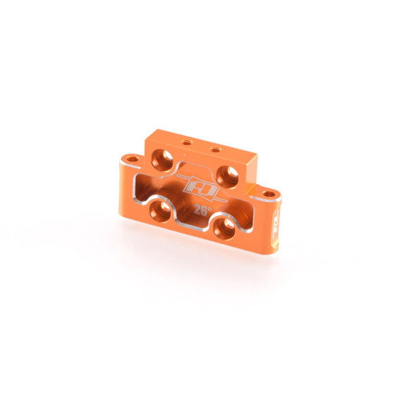 Revolution Design XB2 Aluminium Front Bulkhead 26° (orange) - RC MAKER